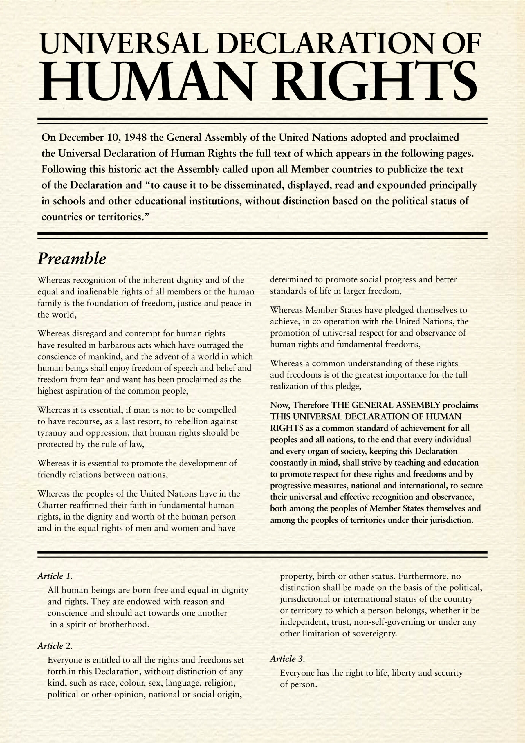 The Universal Declaration of Human Rights | National Center for Civil ...